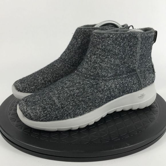 Skechers | Shoes | Skechers Ankle Boots Washawool Gray Comfort Shoes ...